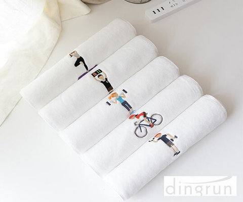 Cartoon Design Sweat Absorption Solid Color Custom Sports Towels For Adults Fitness