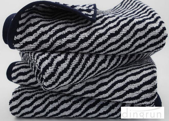 Promotional Thickening 580gsm Custom Printed Beach Towels Classic Stripe Design