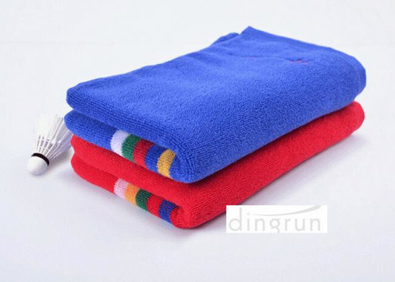Blue Plush Cooling Athletic Custom Gym Towels For Yoga Fitness , 35*115cm