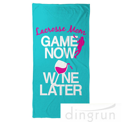 Premium 100% Cotton Adult Beach Towels Full Color Reactive Custom Printed