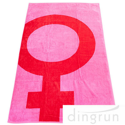 OEM Girl Design 100 Cotton Beach Towel Printing 70*140cm Extra Absorbent