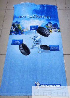 Children Cotton Fringed Folding Family Beach Towel Bag With Custom Logo