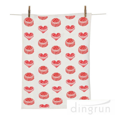 Eco Print Pure Cotton Kitchen Tea Towels Cold Water Hand Wash 30*60cm
