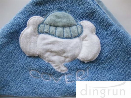 Animal Design Kids Bath Towel With Hood 100% Cotton Soft Touch AZO Free
