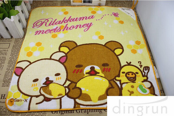 100% Cotton Cartoon Design Hand Wash Towels , Durable Soft Touch Towels Dryfast