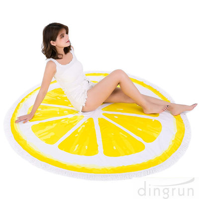 Round Beach Towel Beach Blanket Large Microfiber Towels Yoga Mat With Tassels