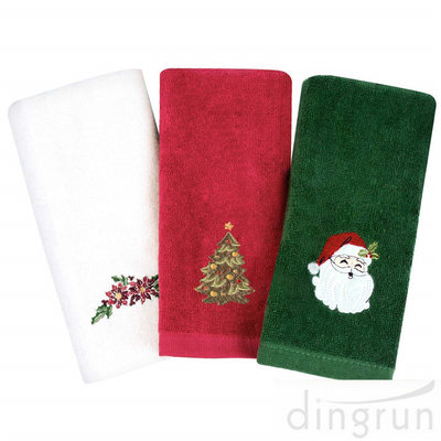 Christmas Hand Towels 100%  Cotton Bathroom Kitchen Towels for Drying Cleaning Cooking