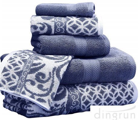 Luxuriously Soft Quickly Absorbed Yarn Dyed Cotton Jacquard Towel Set