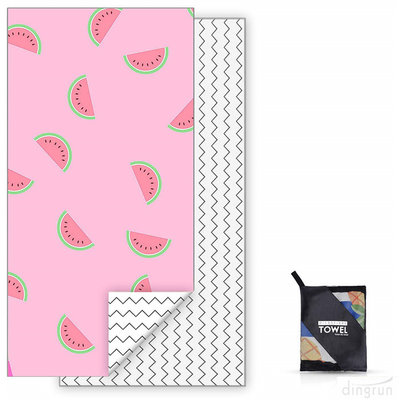 Quick Dry Two Side Printed Microfiber Beach Towel Absorbent Travel Blanket