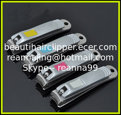 Brushed Stainless Steel Pearl Nickel Plated Finger or Toe Nail Clipper