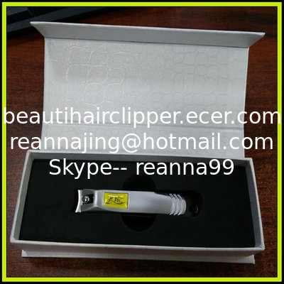 Brushed Stainless Steel Pearl Nickel Plated Finger or Toe Nail Clipper