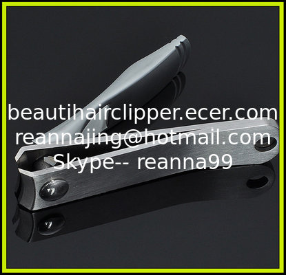 JY-LHJ-002 Finger or Toe Brushed Stainless Steel Pearl Nickel Plated Nail Clipper