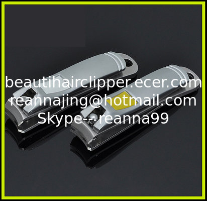 JY-LHJ-002 Finger or Toe Brushed Stainless Steel Pearl Nickel Plated Nail Clipper