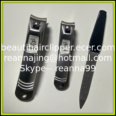 Amazon Popular Nail Clippers Alloy Stainless Steel Nail Clippers Set in Steel Box With PP Nail File OEM Band