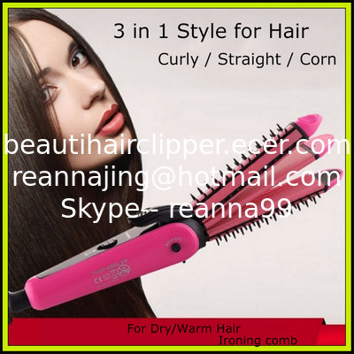 NHC-8890 3 in 1 Hair Straightener Hair Stick Hair Curler Hair Clipper