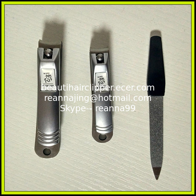 Amazon Popular Goods Nail Clippers Alloy Stainless Steel Nail Clippers Set in Steel Box With PP Nail File OEM Band