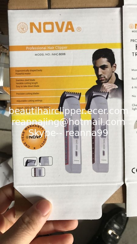 NHC-8006 Electric Cordless Hair Clipper Rechargeable Hair Trimmer NOVA Trimmer