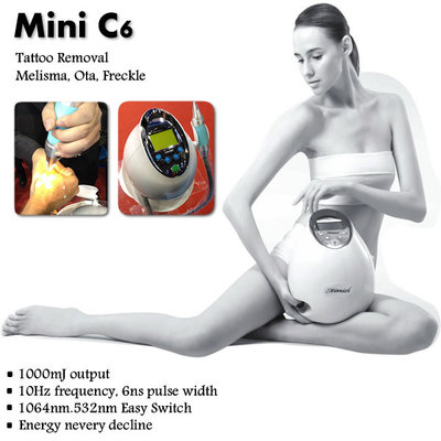 China Portable Beautiful Laser machine for removing tattoo and colored eye line supplier