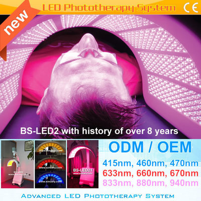 LED phototherapy lamp with two heads Dual panel LED PDT therapy light supplier