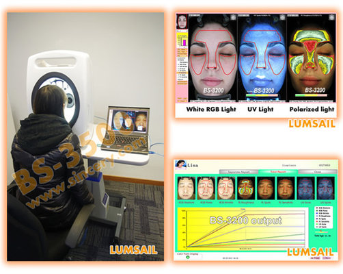 skin analyzer machine white light uv light polarized light with canon Japan camera supplier