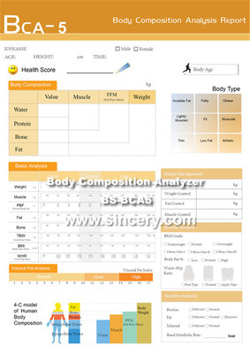 Body Composition Analyzer With Segmented Report For Fat Weight BMI Analysis supplier
