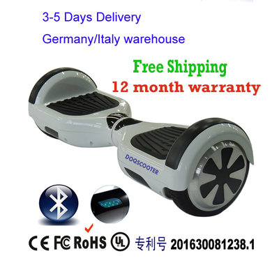 6.5 inch hoverboard lithium battery,36v electric scooter led bluetooth