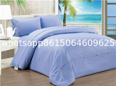 Sateen Stripe 1800 Series Egyptian Cotton 4pcs Duvet Cover Set Home Hotel Use