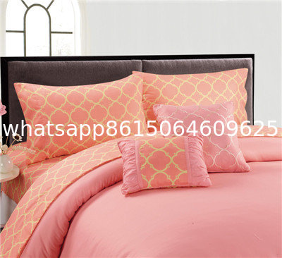 Embroidery 4/6pcs Sheets Microfiber Bedding set