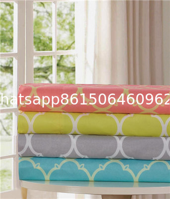 Embroidery 4/6pcs Sheet Set Microfiber Bedding set