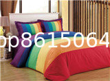 Rainbow Energetic Bedding 7-Color Duvet Cover 4pcs Set Polyester Cotton Bedding Set