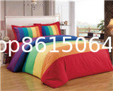 Rainbow Energetic Bedding 7-Color Duvet Cover 4pcs Set Polyester Cotton Bedding Set