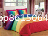 Rainbow Energetic Bedding 7-Color Duvet Cover 4pcs Set Polyester Cotton Bedding Set