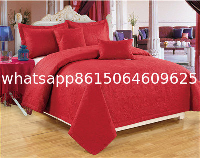 Microfiber Quilts 5pcs Polyester Filling Solid Color Embossed Pattern