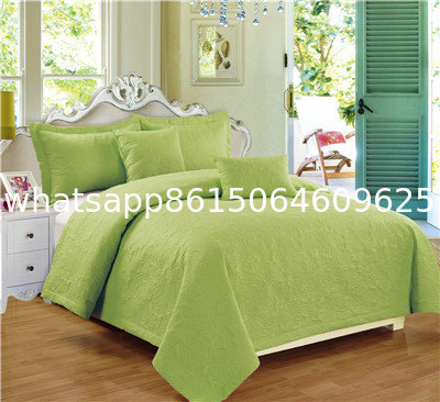 Microfiber Quilts 5pcs Polyester Filling Solid Color Embossed Pattern