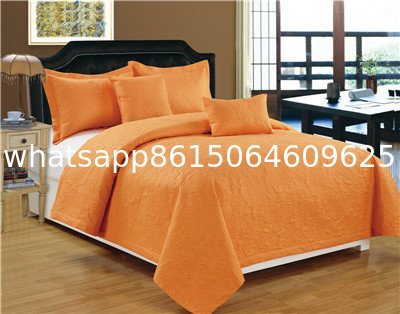 Microfiber Quilts 5pcs Polyester Filling Solid Color Embossed Pattern