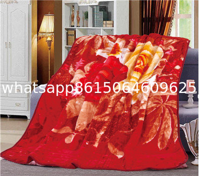 Flower Printed Blankets 100% Polyester 1ply/2ply to choose New Pattern