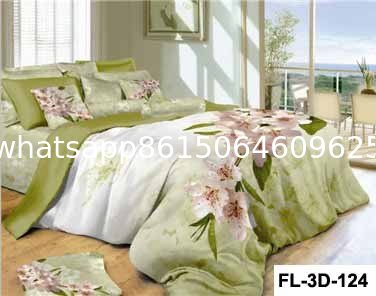 3D Printed Floral Sheet Set 100% Cotton Bedding