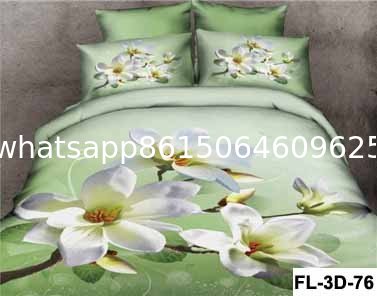 3D Reactive Printed Sheet Set Cotton Bedding Set