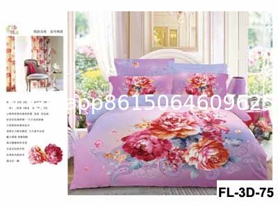 3D Reactive Printed Sheet Set Cotton Bedding Set