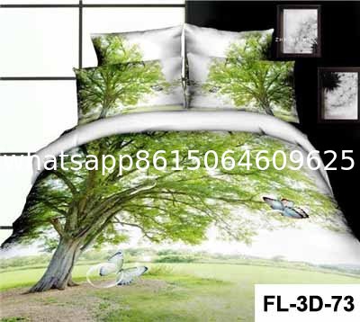 3D Reactive Printed Sheet Set Cotton Bedding Set