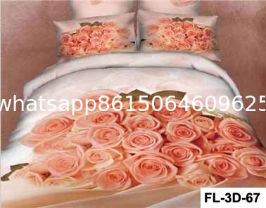 3D Reactive Printed Sheet Set Cotton Bedding Set