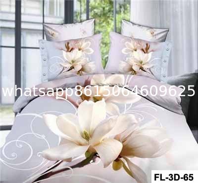 3D Reactive Printed Sheet Set Cotton Bedsheet