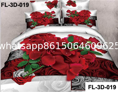 3D Reactive Printed Sheet Set 200TC Bedding Set