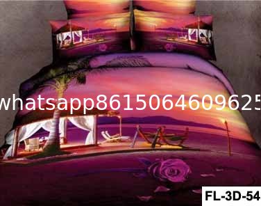 3D Reactive Printed Sheet Set 200TC Bedding Set