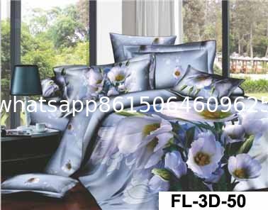3D Reactive Printed Sheet Set 200TC Bedding Set