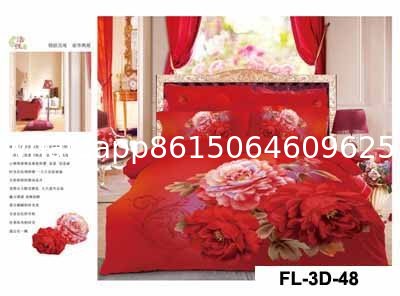 3D Reactive Printed Sheet Set 200TC Bedsheet