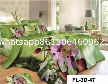 3D Reactive Printed Sheet Set 200TC Bedsheet