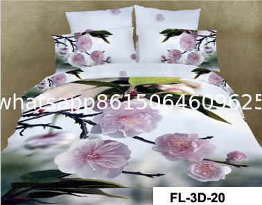 3D Reactive Printed Sheet Set 200TC Bedsheet