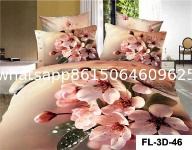 3D Reactive Printed Sheet Set 200TC Bedsheet
