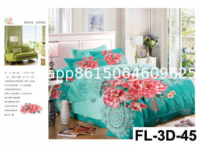 3D Reactive Printed Sheet Set 200TC Bedsheet